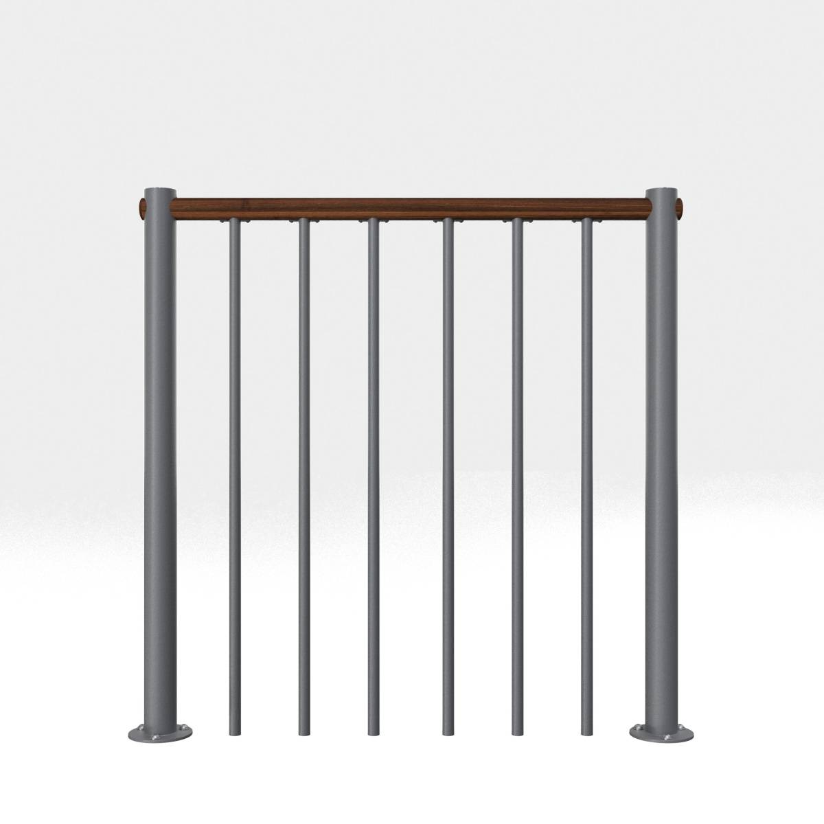 Brystning/Rekkverk med vertikale stenger og rekkverk i tre - Byggmere.no